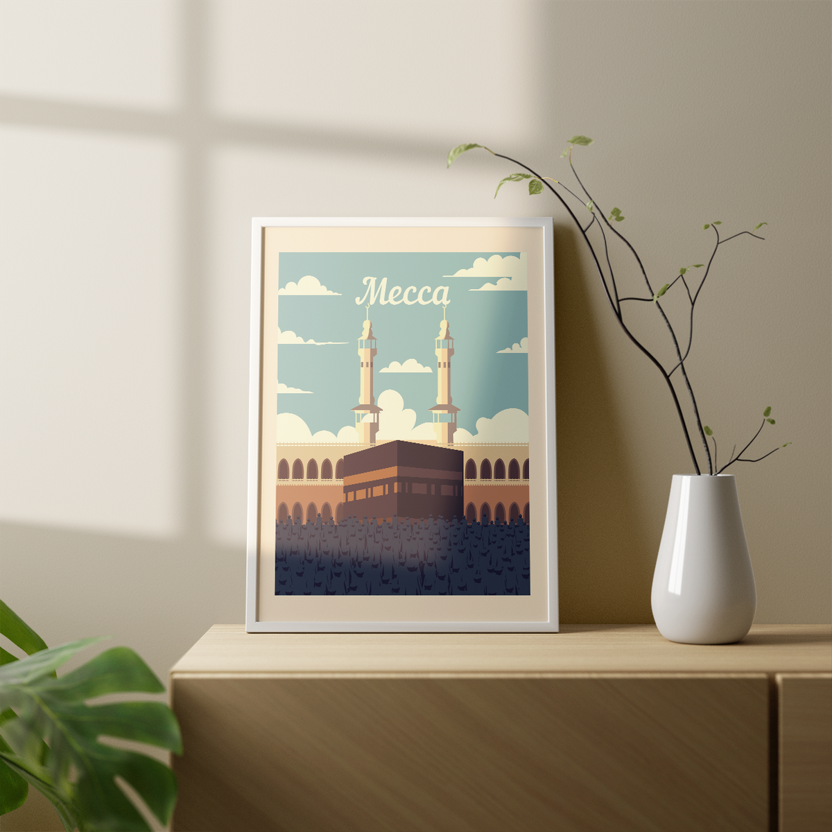 Mecca retro poster– Kawaink